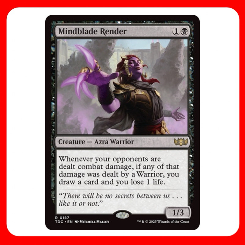 MTG] Mindblade Render[ [TDC] [BLACK] [RARE] [NORMAL] [ENG] (การ์ดเมจิค ...