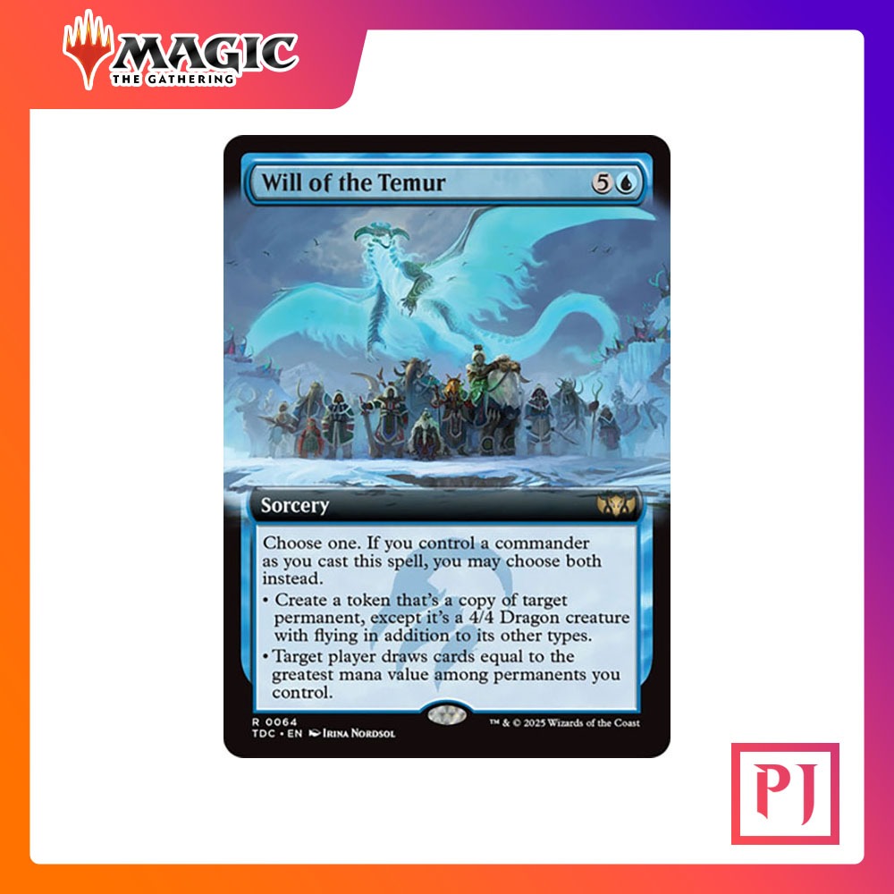 [MTG] Will of the Temur (Extended Art) [TDC] [BLUE] [RARE] [NORMAL ...