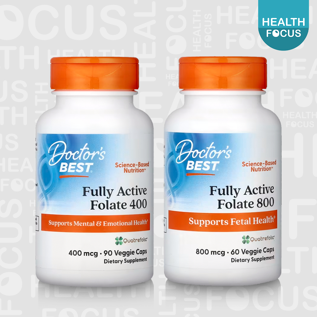 [พร้อมส่ง] Doctor's Best Fully Active Folate 400 & 800 mcg Quatrefolic ...
