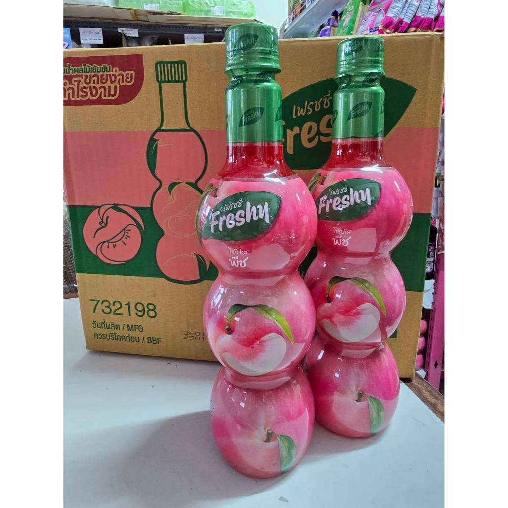 รสพีช เฟรชชี่ ไซรัป น้ำเชื่อมผลไม้เข้มข้น Freshy Syrup 710 ml. (เพิ่ม ...