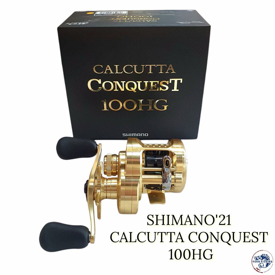 Shimano'21Calcutta Conquest 100HG รอกเบททรงกลม ตีเหยื่อปลอม หมุนขวา ปี2021 Made in Japan ประกัน ...