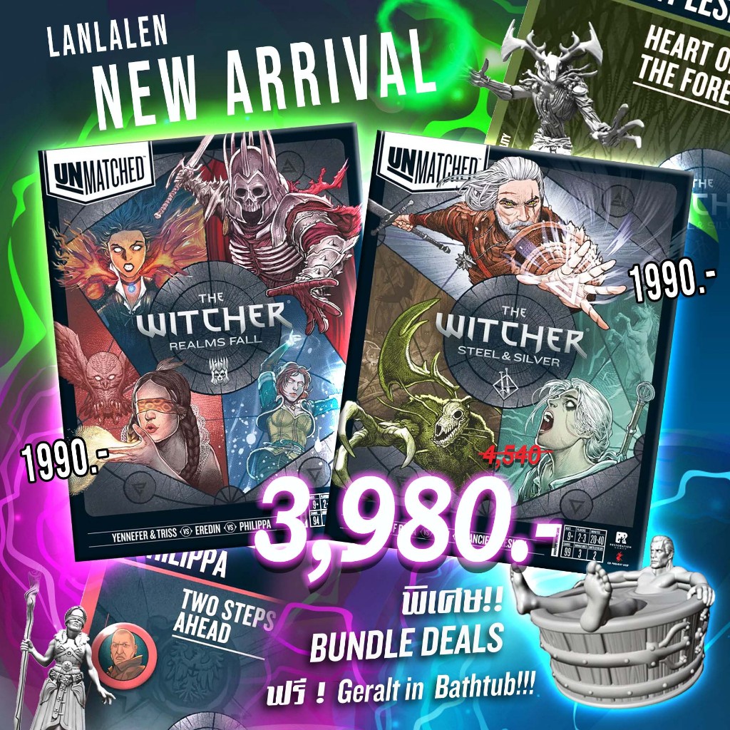Unmatched: The Witcher Exclusive Bundle with Geralt in Bathtub ENGLISH ...