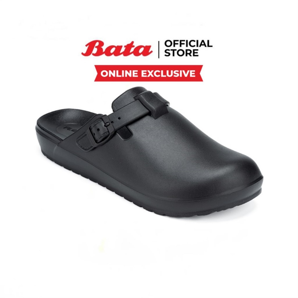 Onlin Exclusive Bata บาจา FLOATZ รองเท้าแบบสวมน้ำหนักเบา เปิดส้น สำหรับผู้ชาย สีเทา 8102089 สีดำ ...