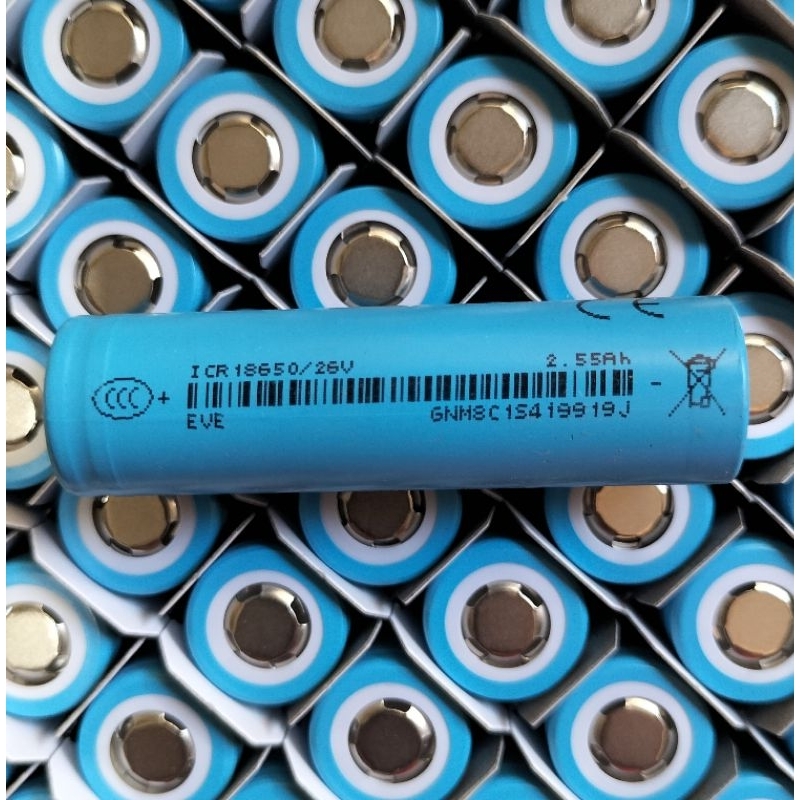 แบตเตอรี่ ลิเธียมไอออน ยี่ห้อ EVE 18650 2,600mA คุณภาพสูง แอมป์เต็ม | Shopee Thailand