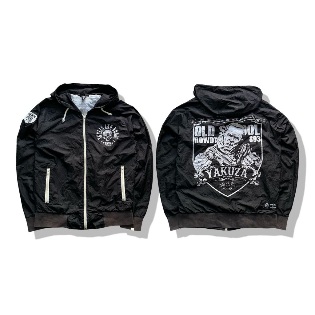 Yakuza Premium Skulls And Bones Hooded Jacket รอบอก 45” | Shopee Thailand