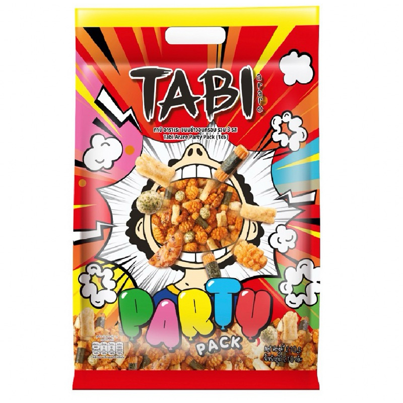 [Jumbo Pack] Tabi Arare Party Pack ทาบิ อาราเระ ขนมข้าวอบกรอบ รวม3รส (1*6) | Shopee Thailand