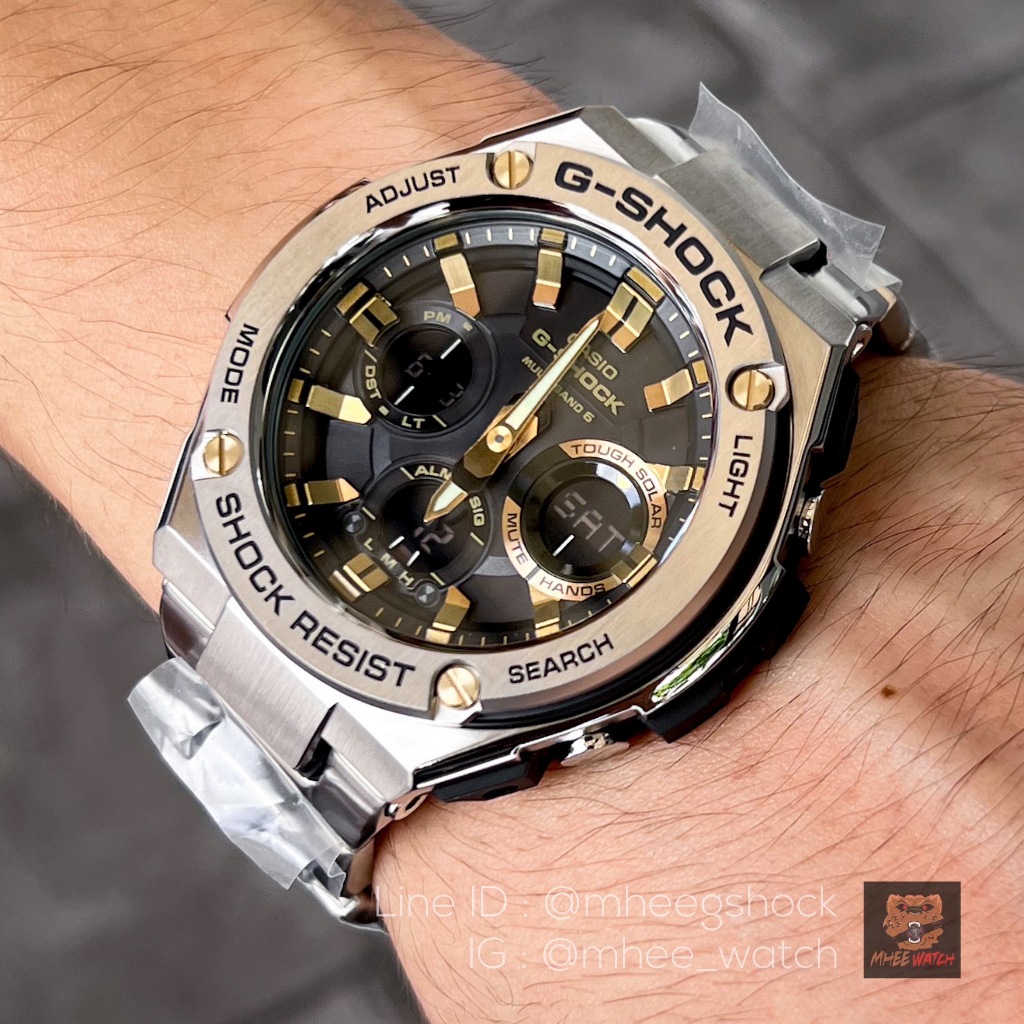 G-Steel Gold Dial Stainless Solar Powered Multiband6 Japan Set | Shopee ...