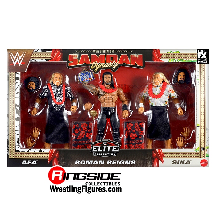 Samoan Dynasty (Roman Reigns, Afa & Sika) - WWE Elite 3-Pack Exclusive ...