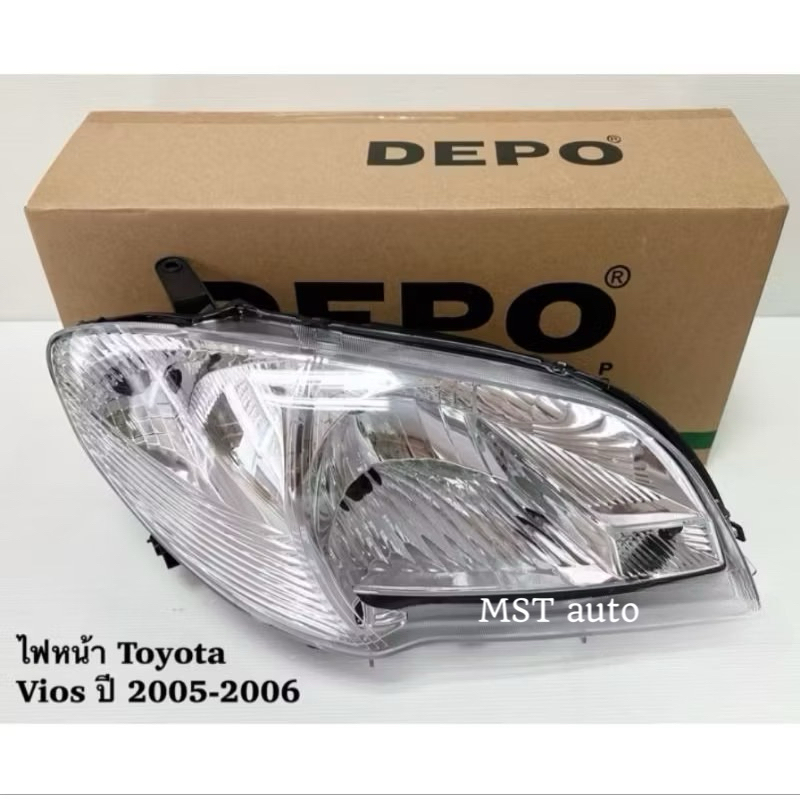 DEPO ไฟหน้า TOYOTA VIOS 2005 2006 ไฟหน้าวีออส รุ่นที่2 หน้ายัก | Shopee ...