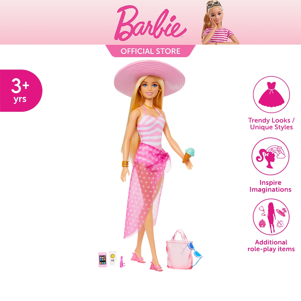 Barbie The Movie On the Beach Series, Swimsuit Doll บาร์บี้ มูฟวี่ ซีรี ...