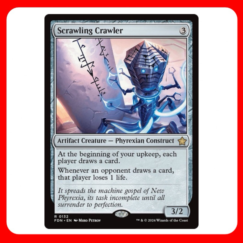 [MTG] Scrawling Crawler [FDN] [ARTIFACT] [RARE] [NORMAL] [ENG] (การ์ดเม ...