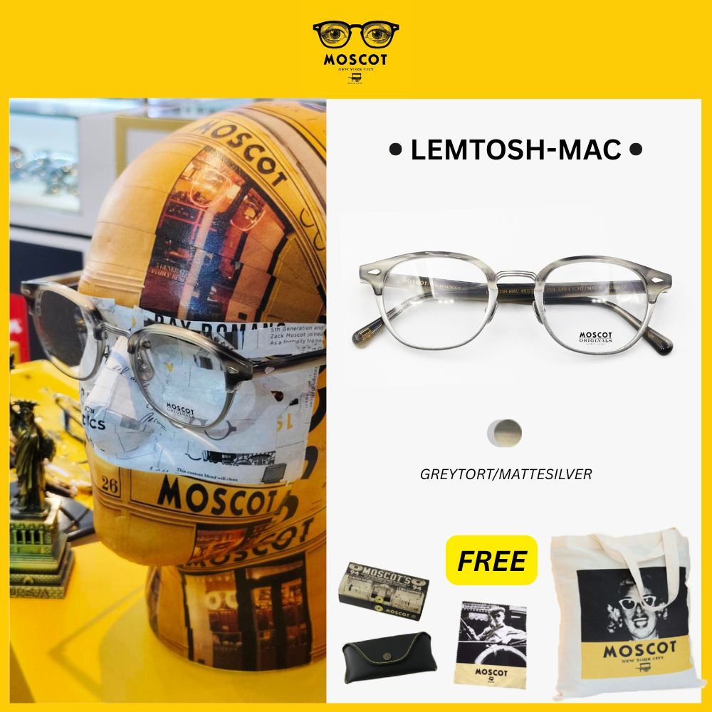 แว่นตา MOSCOT LEMTOSH-MAC 49 COL.GREYTORT/MATTESILVER | Shopee Thailand