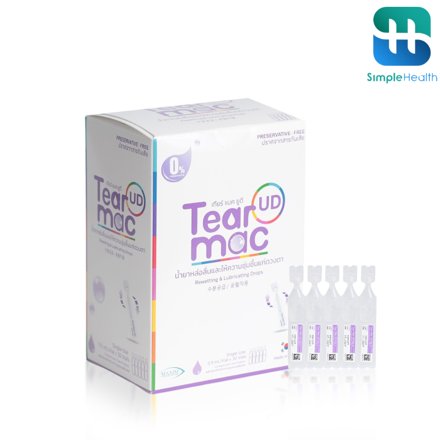 SimpleCare น้ำตาเทียม เทียร์แมค ยูดี Tear Mac UD 30หลอด ปราศจากสารกัน ...