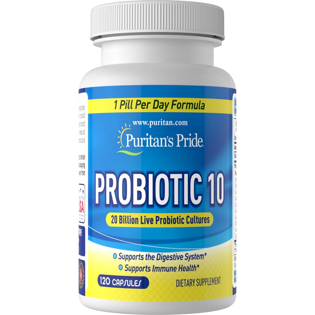 Puritan's pride Probiotic 10 / 120 Capsules [20 billion] (V.3320 ...