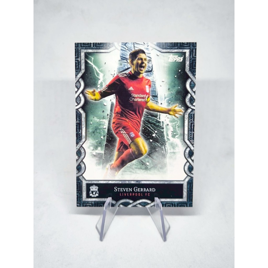 การ์ดบอล Topps Merlin Heritage 95 Steven Gerrard Legend UEFA Champions ...