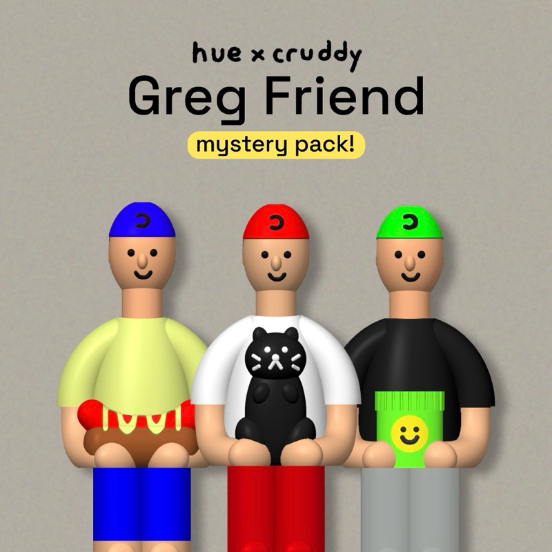 Greg Friend keychain mystery pack! (cruddy x hue) พวงกุญแจสุ่มเพื่อนเก ...