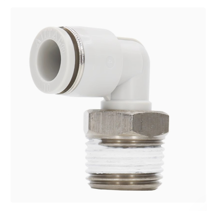 ข้อต่อลม Airtac(แอร์แทค) ข้อต่องอ 90 องศา PL802 เสียบสามลม 8 มิล เกลียว ...