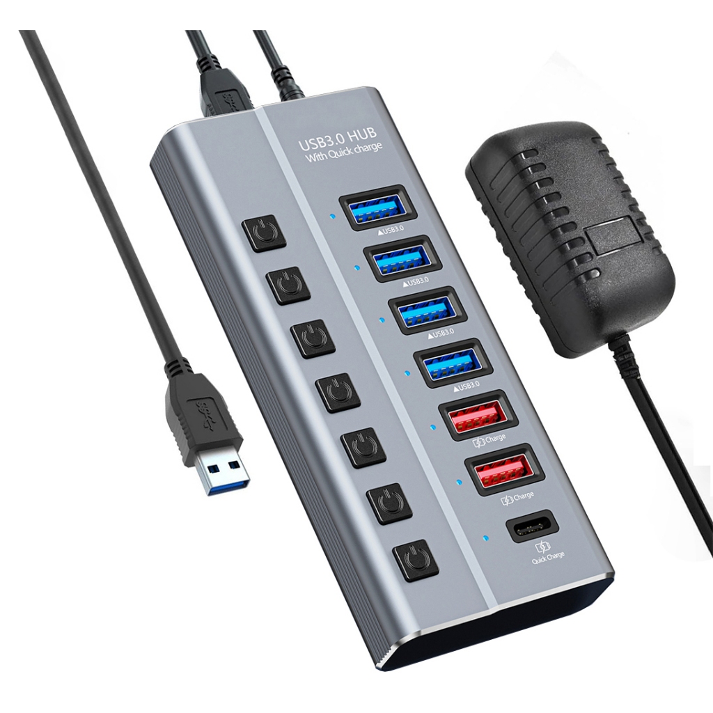 ZS USB 3.0 Hub 7 PORT HUB USB 3.0 4 Ports Super Hi-Speed DM-506 ...