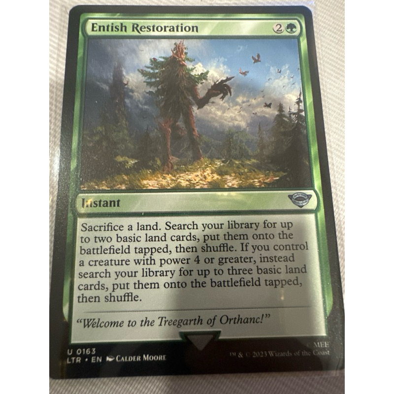 Entish Restoration การ์ด Magic The Gathering MTG ของแท้ จากชุด Lord of ...