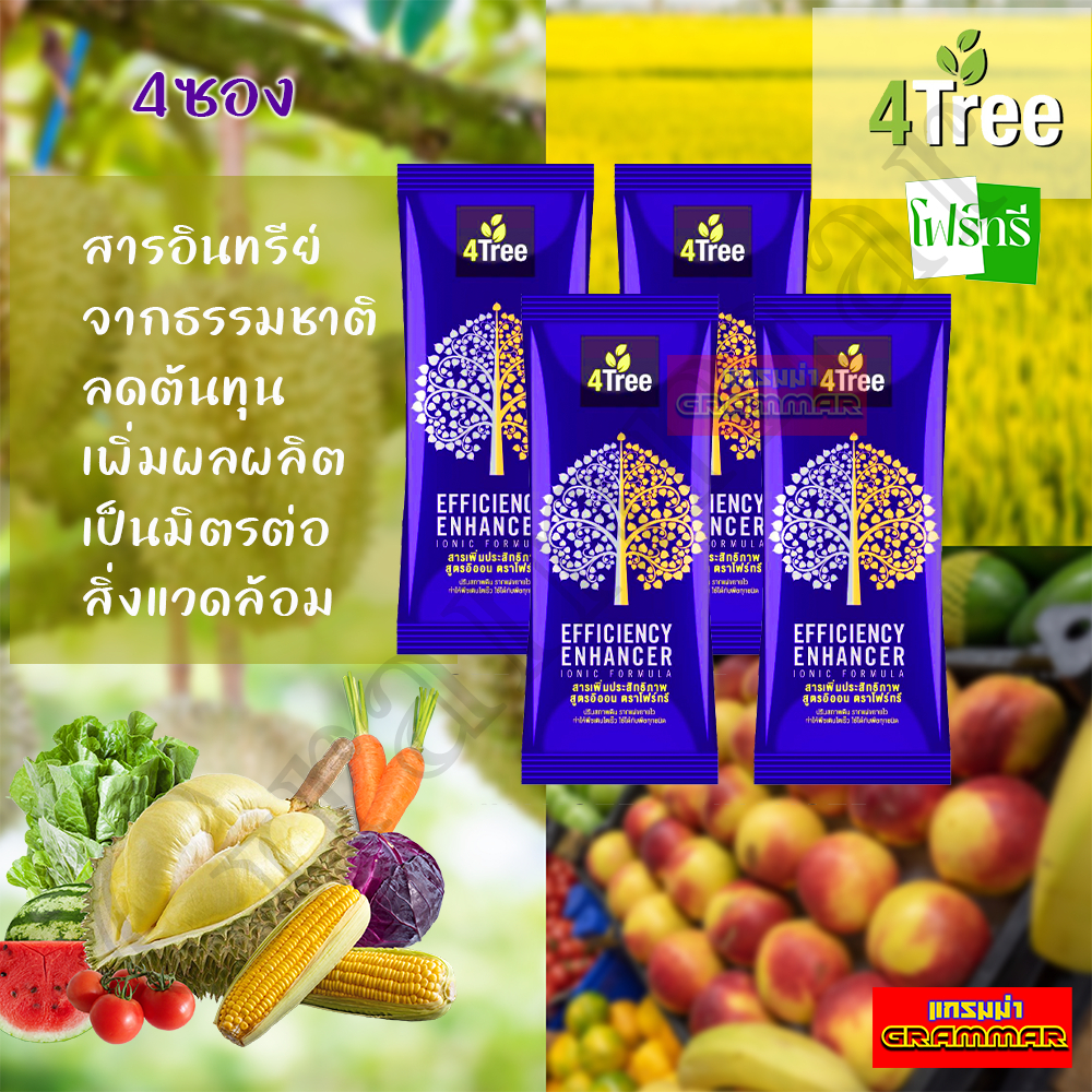 🔥🔥 ของแท้ 🔥 4Tree โฟร์ทรี สารเสริมประสิทธิภาพ สำหรับ พืชทุกชนิด ช่วยลดต้นทุน 1 ซอง ใช้ได้ 15-20 ...
