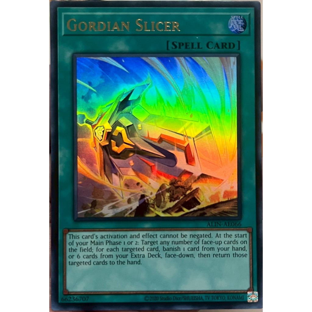 Yugioh Asia-Eng [ALIN-AE066] Gordian Slicer (Ultra Rare) การ์ดยูกิแท้ถูกลิขสิทธิ์ | Shopee Thailand