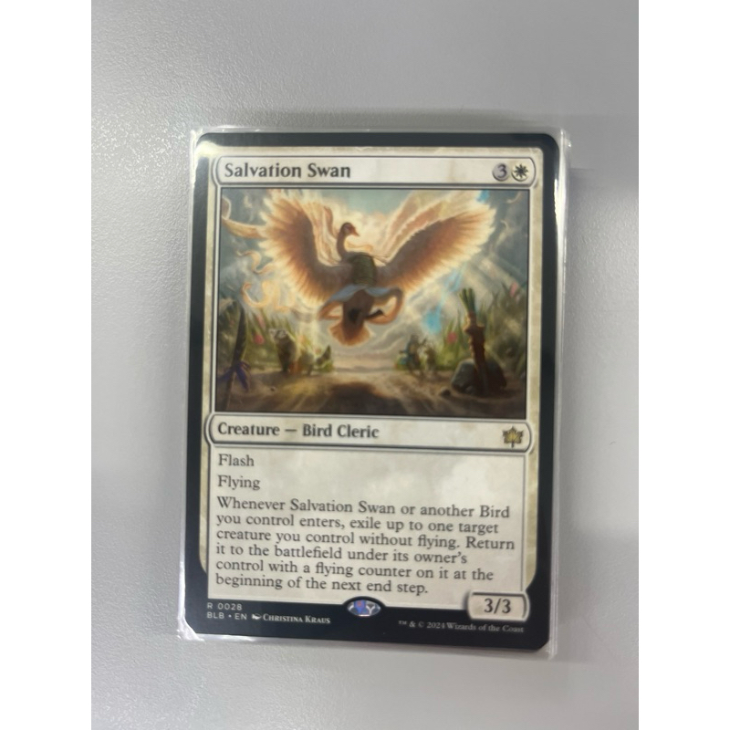 การ์ด MTG Salvation Swan White Magic the Gathering EDH รุ่น BLB สภาพ Ex ...