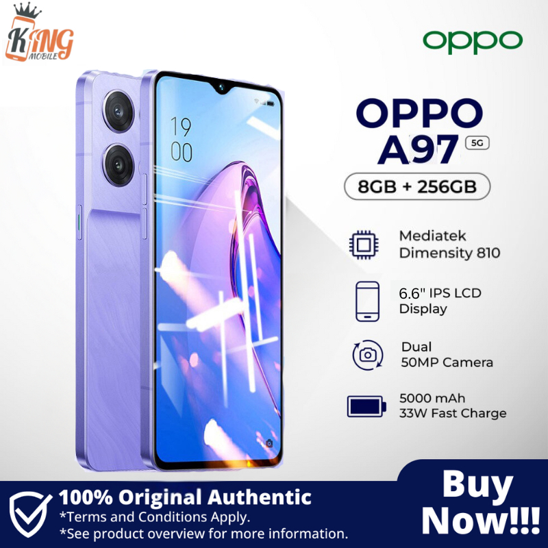 [จัดส่งตลอด 24 ชั่วโมง] OPPO A97 5G สมาร์ทโฟน 8GB 256GB MediaTek Dimensity 810 90Hz IPS LCD 48MP ...