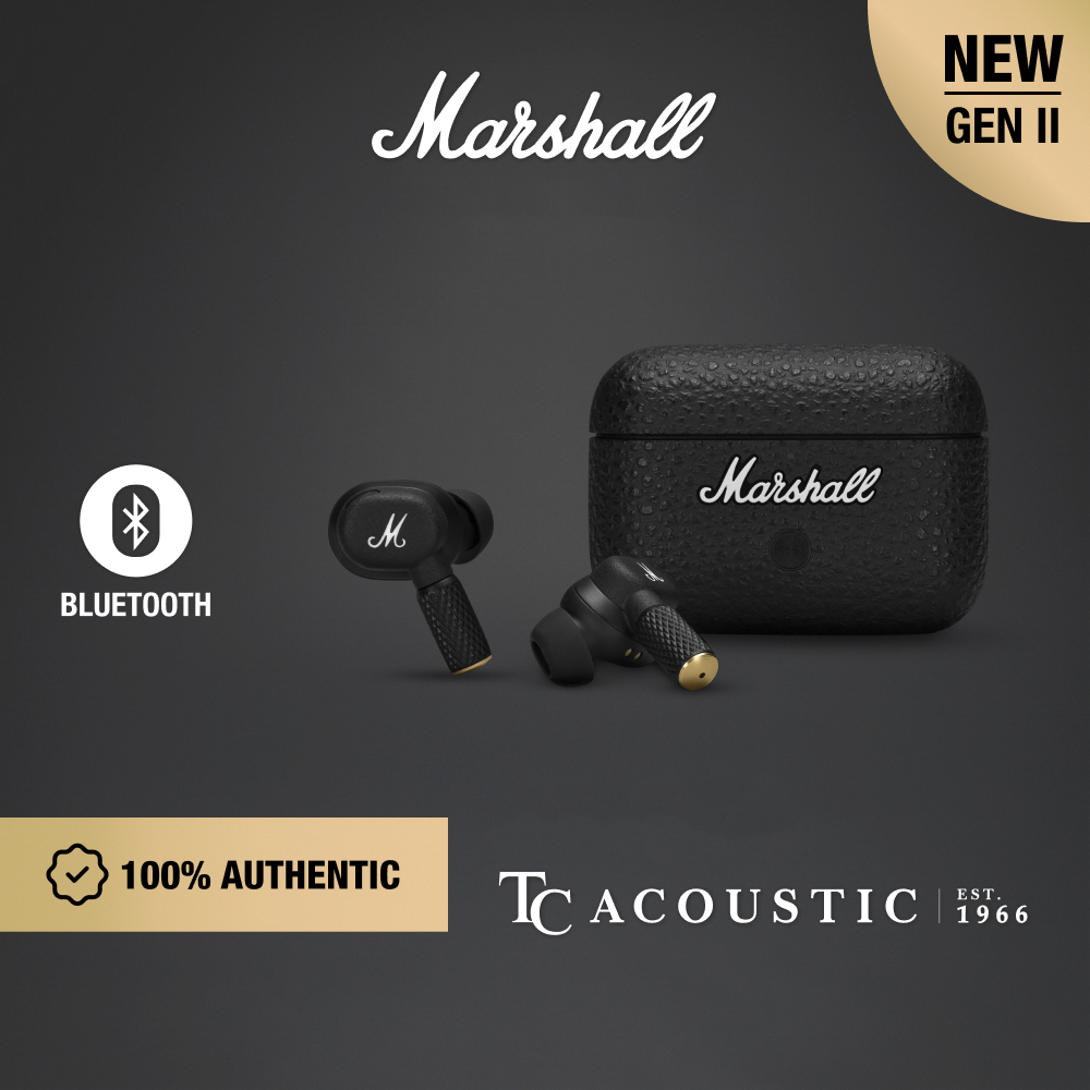 MARSHALL MOTIF II A.N.C. BLACK - หูฟังตัดเสียงรบกวน, หูฟังบลูทูธไร้สาย ...
