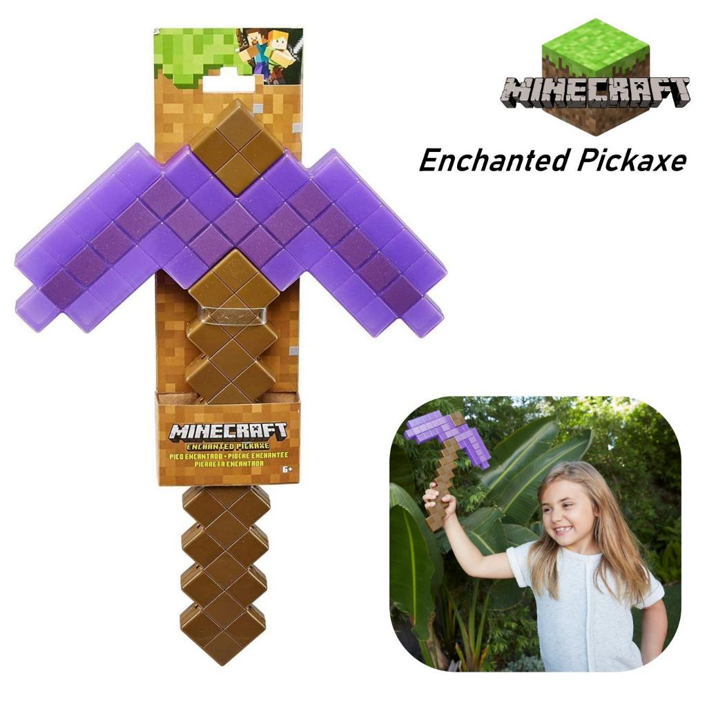 Minecraft Enchanted Pickaxe พลั่วเพชรเวทมนตร์ของเล่น ไมน์คราฟต์ ลิขสิทธิ์แท้ (ความยาวประมาณ 40 ...