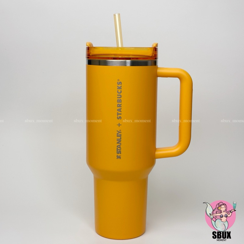 Stanley x Starbucks Mustard Yellow Tumbler 40oz (2023) (แก้วสแตนลีย์ สี ...