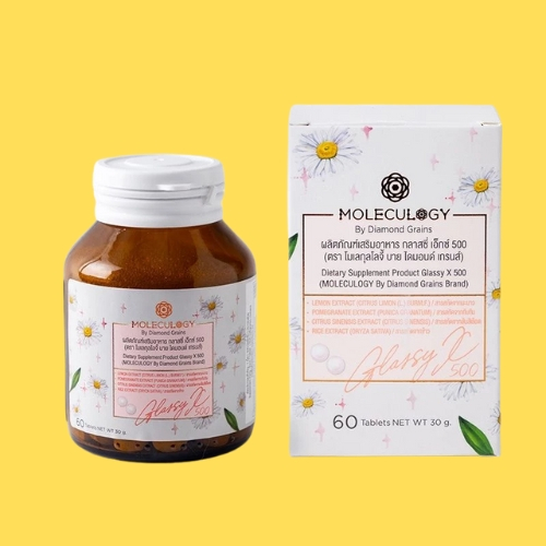glassy x 500 MOLECULOGY by Diamond grains 60 เม็ด/กระปุก ของแท้ แบ่งขาย ...