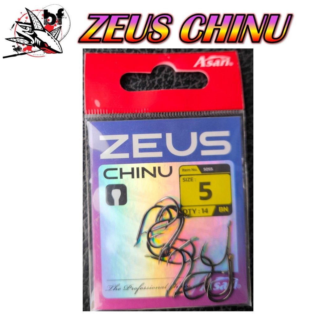 ดวงเบ็ด ตัวเบ็ด ASARI ZEUS Chinu Flat เบาคม ทรงจินุ By Pro-Hunter ...