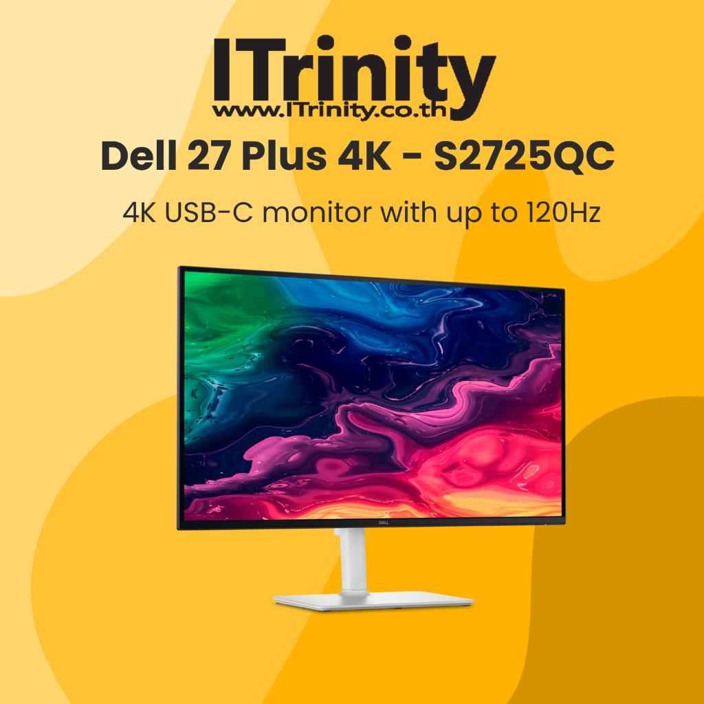 Dell S2725QC 27 Plus 4K USB-C Monitor เดลล์ จอมอนิเตอร์ 27 นิ้ว มีลำโพง ...