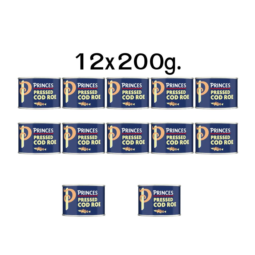 Princes Pressed Cod Roe 12x200g.-ไข่ปลาค็อดบดละเอียด 12x200 กรัม ...