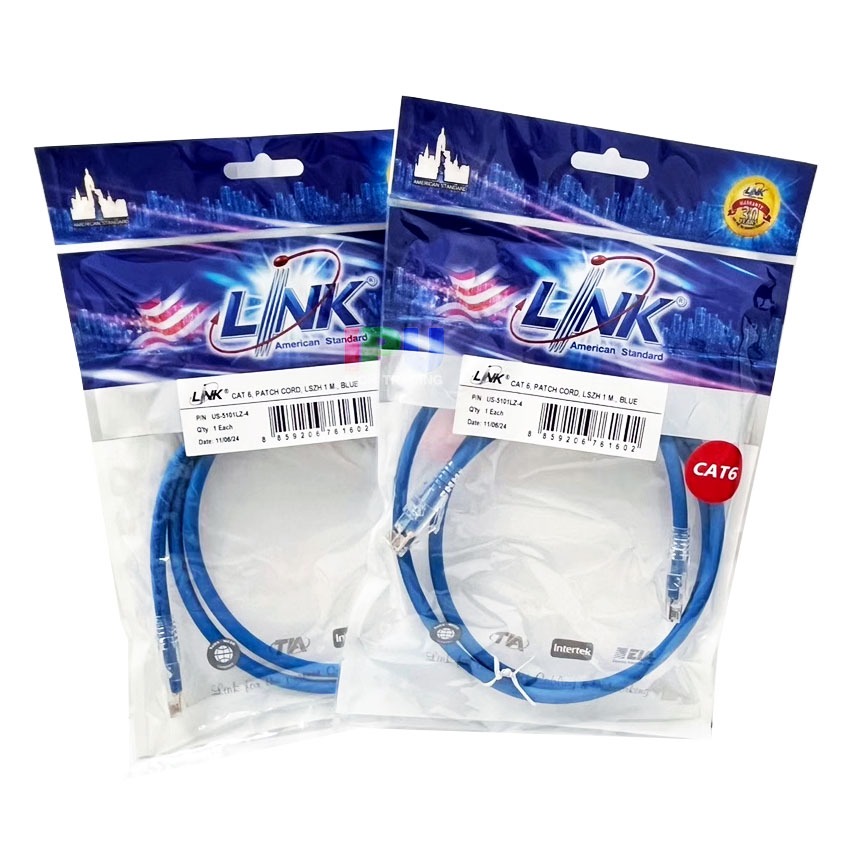 สายLAN CAT6 1M. Link รหัส : IPU-198 ใช้เชื่อมต่อสัญญาณอินเตอร์เน็ต ...