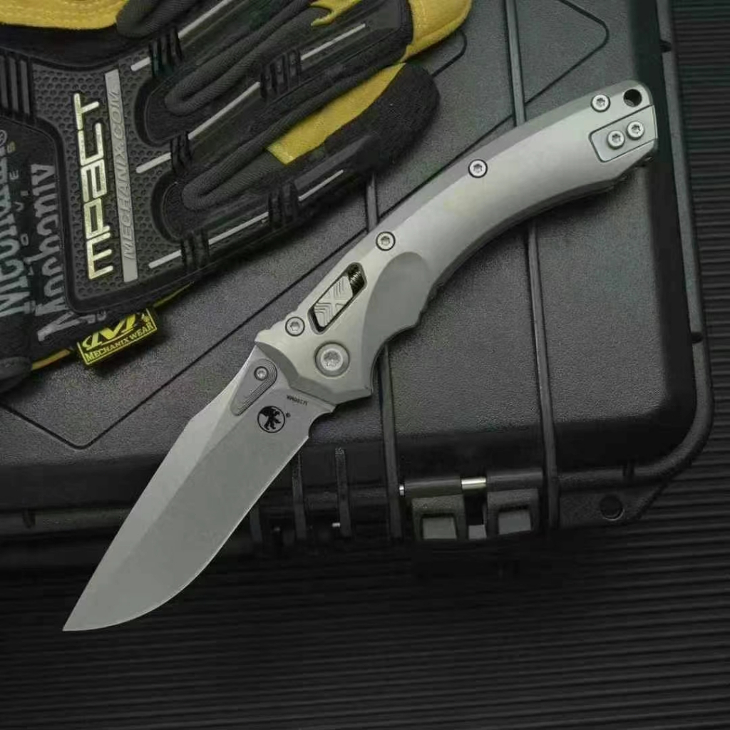 2025MICROTECH มีดพับ Microtech ไทเทเนียมสะเทินน้ำสะเทินบก วัสดุของใบมีด ...
