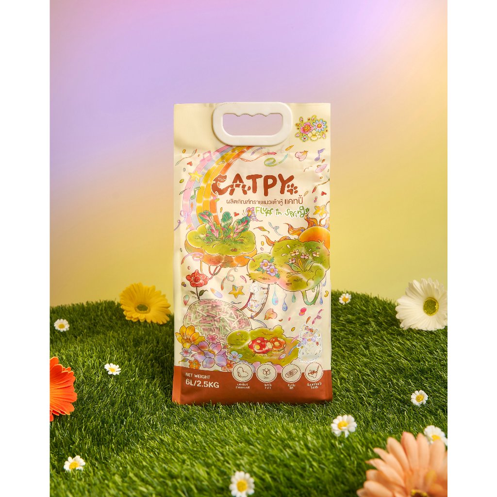 Catpy ทรายแมวธรรมชาติ 100% กลิ่น Fluff in Spring | Shopee Thailand
