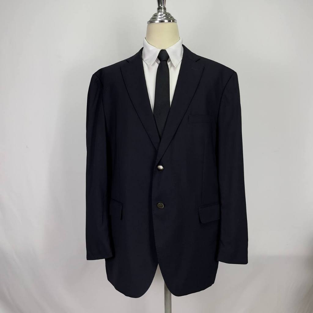 สูทผู้ชาย สีกรมล้วน LES MUES รอบอก49 รหัส L | Shopee Thailand
