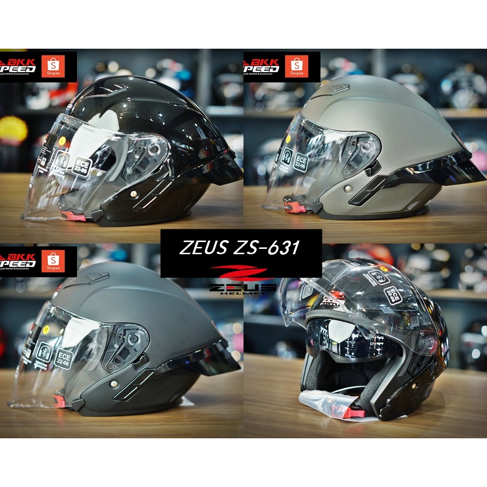 ZEUS ZS-631 หมวก openface รุ่นใหม่ ปี 2025 ECE R22-06 แถม spoiler sport ...
