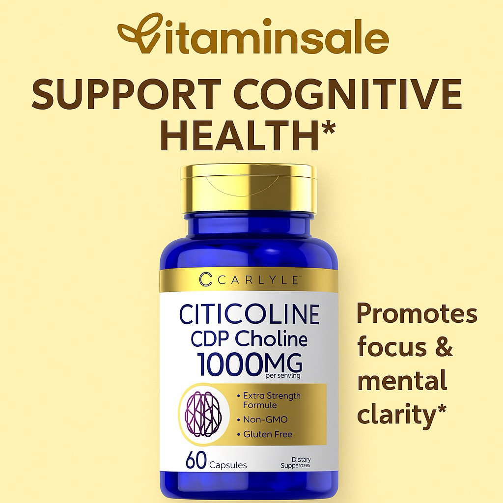 Carlyle Citicoline CDP Choline 1000mg 60 แคปซูล วิตามินบำรุงจากโคลีน ...