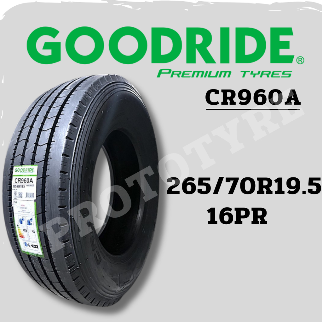 ยางรถบรรทุกเรเดียล 265/70R19.5 16PR ยี่ห้อ GOODRIDE รุ่น CR960A ...