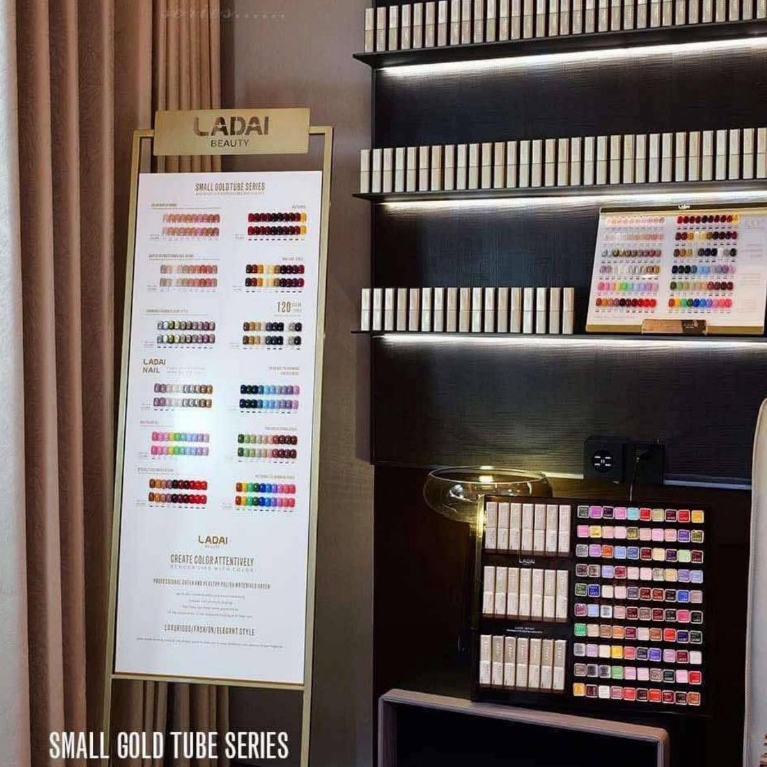 Ladai nail 120 Color Samall Gold Tube series ยกชุดสีเปิดร้าน 120 สี มา ...