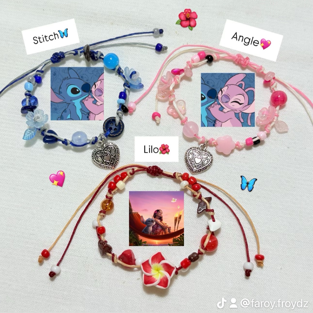 กำไลออกแบบตามการ์ตูน Stitch,Angle,Lilo กำไลเชือกเทียน เชือกเทียน ออกแบบ ...
