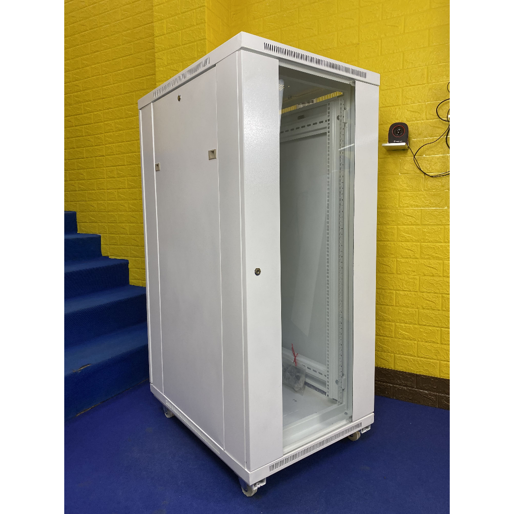 ตู้แร็ค Network Cabinet 19" Rack 27U (60x80 CM.) ประตูหน้ากระจก แถมพัด ...