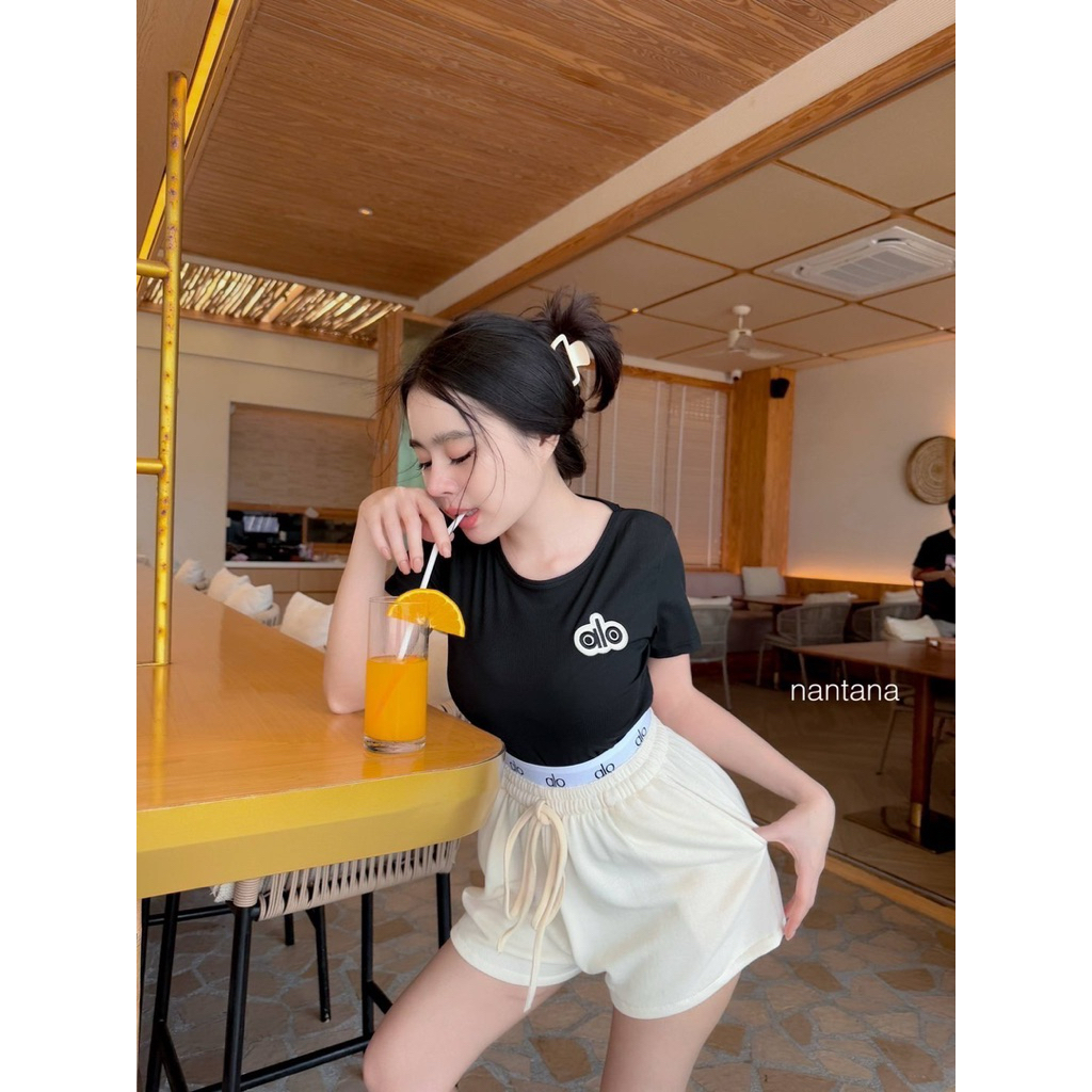 Phapassz - Set เสื้อยืด แต่งขอบaloขาสั้น ชุดชิลๆแนวสปอร์ตๆ ทรงใส่สบาย นิ่มนุ่ม #Nantana | Shopee ...