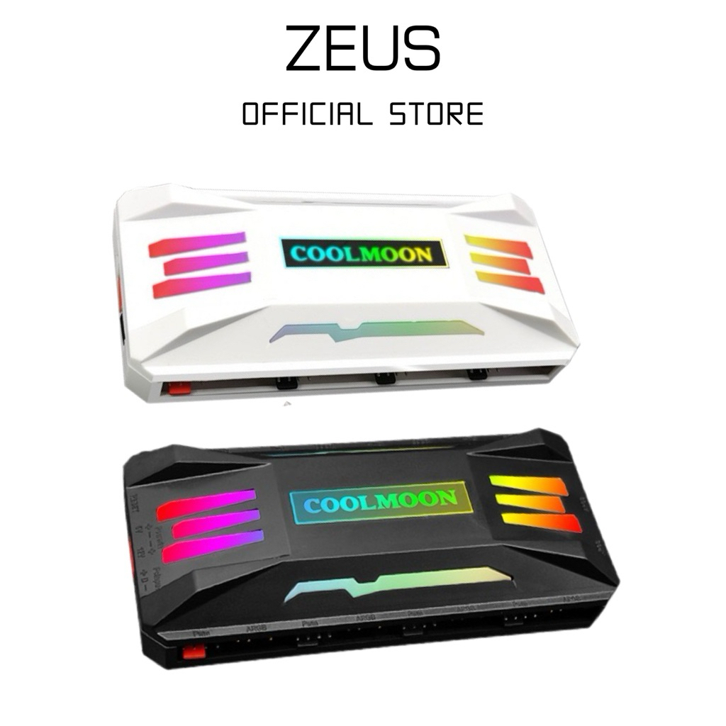 Coolmoon RGB Cooling Controller 4Pin PWM 5V 3Pin ARGB กล่องควบคุมพัดลม ...
