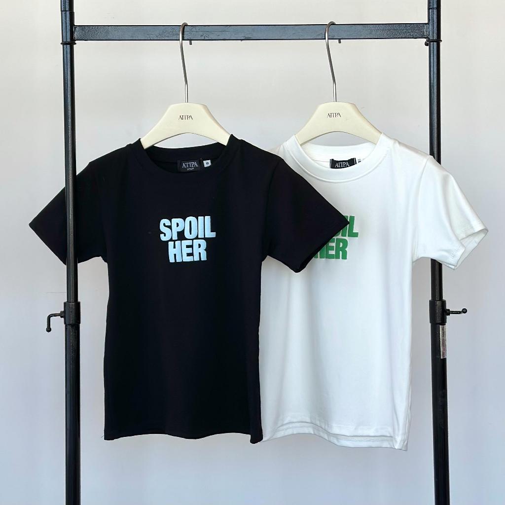 Atipa - Spoil Top เสื้อคอกลมแขนสั้น ผ้ายืดนุ่มเด้ง | Shopee Thailand