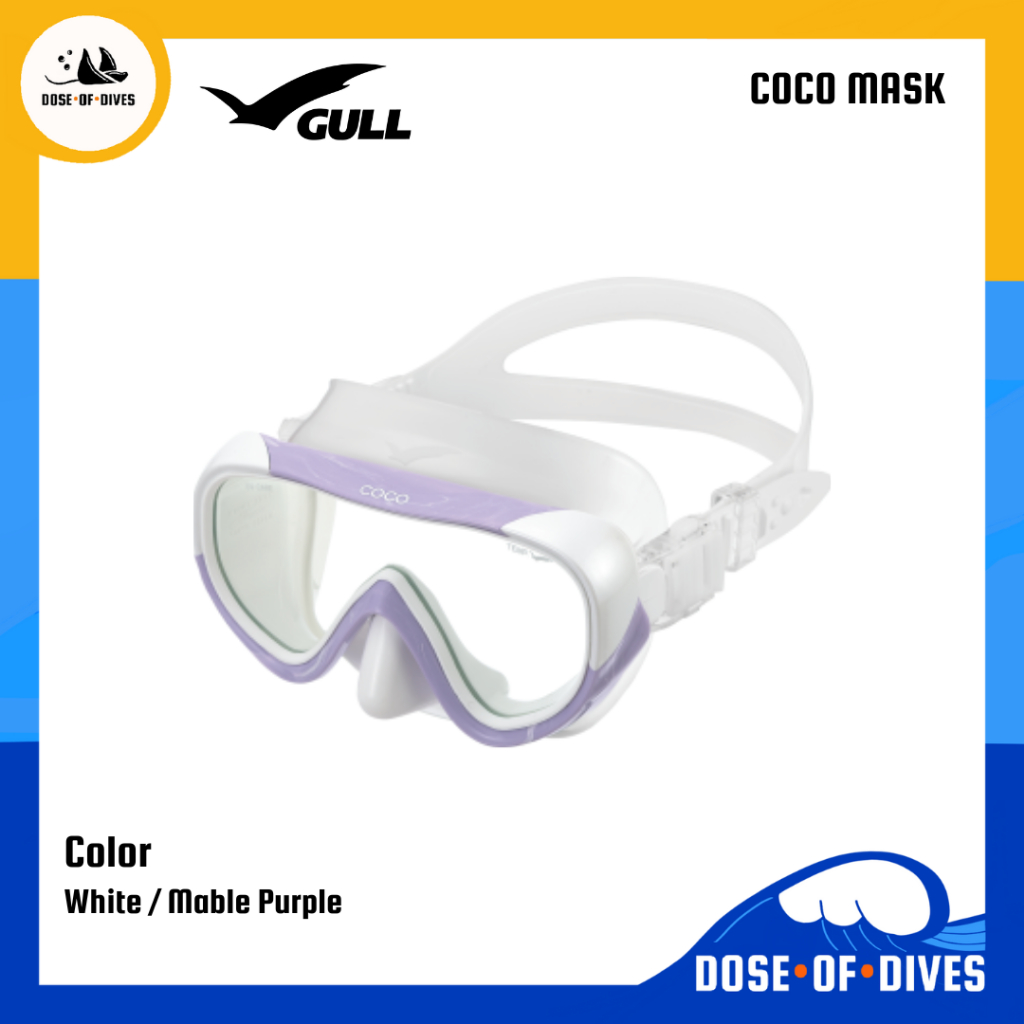หน้ากากดำน้ำ Gull - Coco เหมาะสำหรับคนหน้าเล็ก กระจกใสทำให้สีไม่เพี้ยน ...