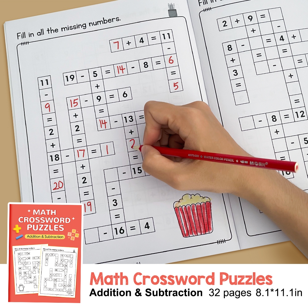 Addition Subtraction Within 20 Math Workbook for Kids Mathematical ...