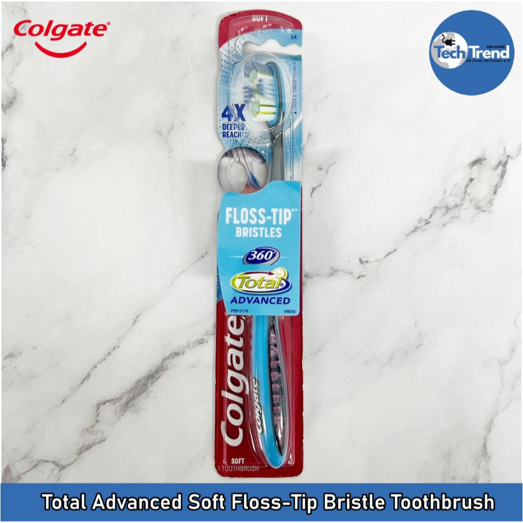 (Colgate) 360 Total Advanced Soft Floss-Tip Bristle Toothbrush ...